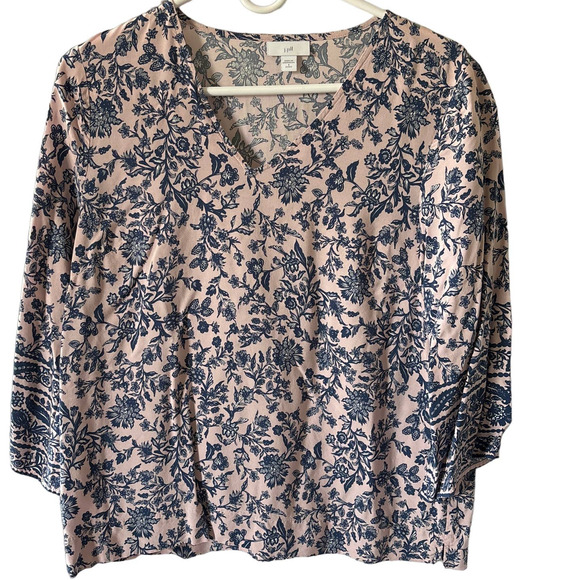 J. Jill | Tops | Jjill Women Floral Blouse Tops S Petite | Poshmark